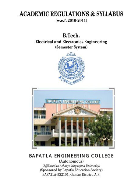 AUTONOMOUS Bapatla Engineering College, 55% OFF