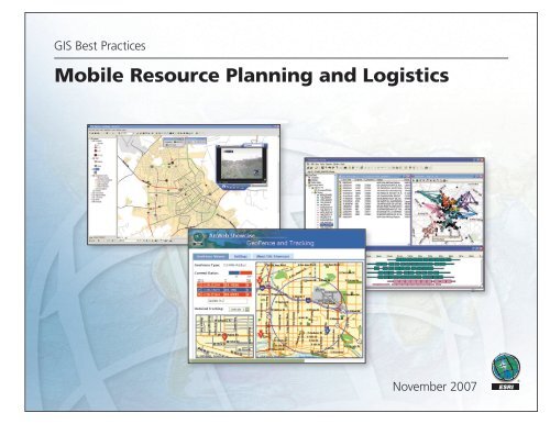 GIS Best Practices: Mobile Resource Planning and Logistics - Esri