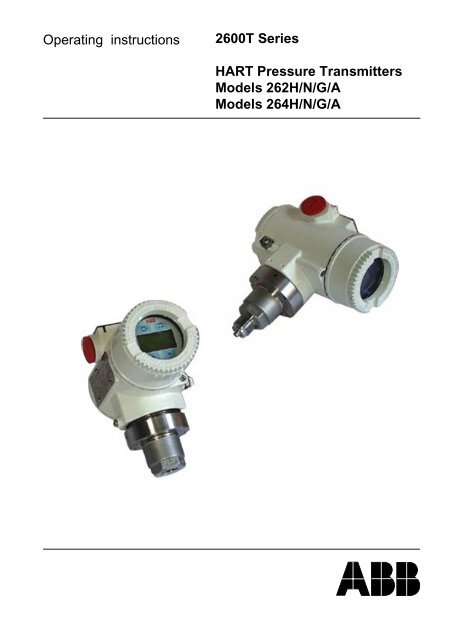 ABB 2600T Models 262H/N/G/A and 264H/N/G/A Operating ...