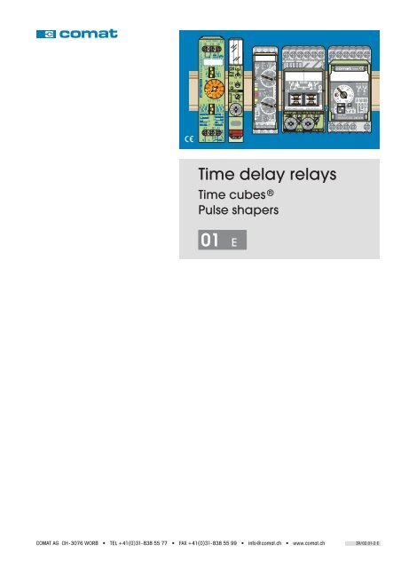 Comat catalog-time delay relays. PDF