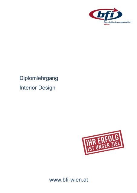 Diplomlehrgang Interior Design - bfi Wien