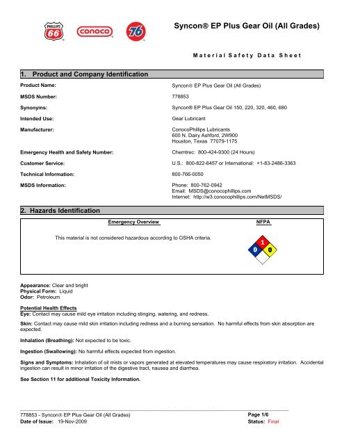 Syncon® EP Plus Gear Oil (All Grades)