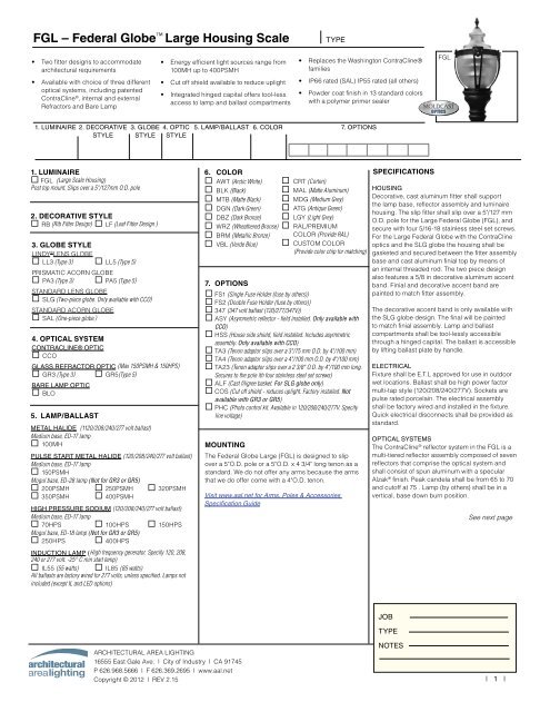 FGL – Federal Globe Large Housing Scale