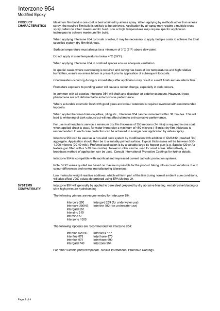 Interzone 954 Data Sheet - PFP Systems