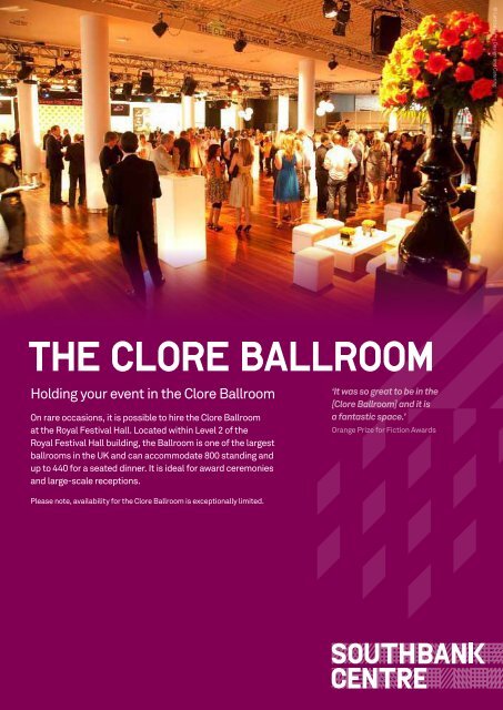 THE CLORE BALLROOM