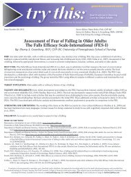 Falls Efficacy Scale Questionnaire