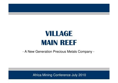 VILLAGE MAIN REEF