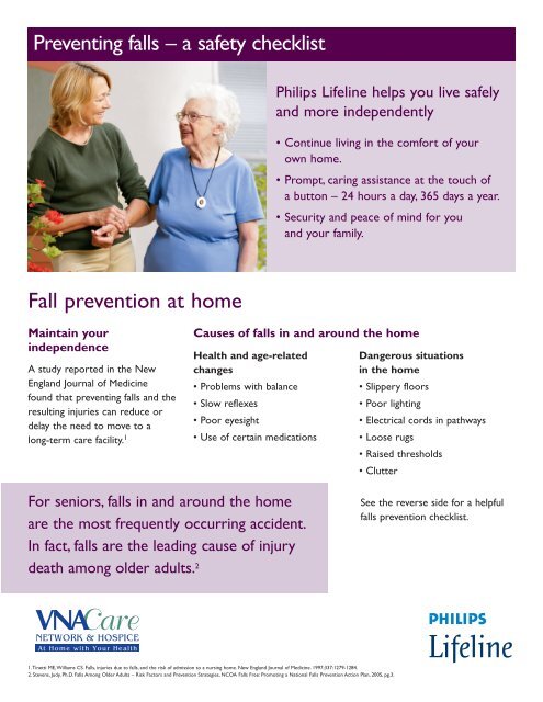 Preventing falls – a safety checklist Fall prevention at home