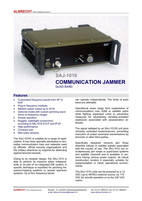 COMMUNICATION JAMMER