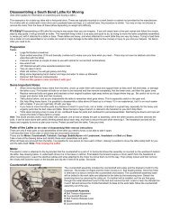 South Bend Lathe Lubrication Chart #6503 - Blue Chip Machine Shop