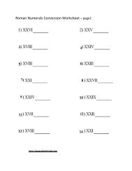Roman Numerals Conversion Worksheet