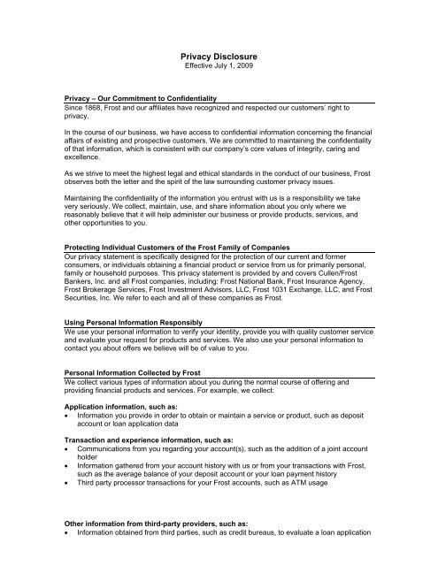 Privacy Disclosure privacy-disclosure