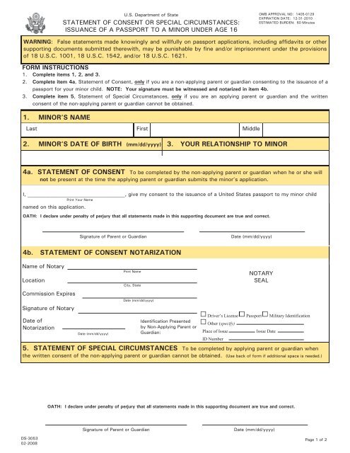 DS-3053 - US Department of State