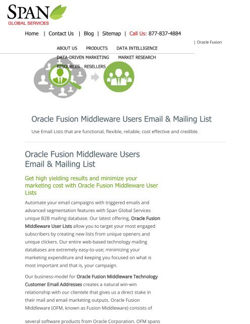 Buy Customized Oracle Fusion Middleware End User Lists from Span Global ...