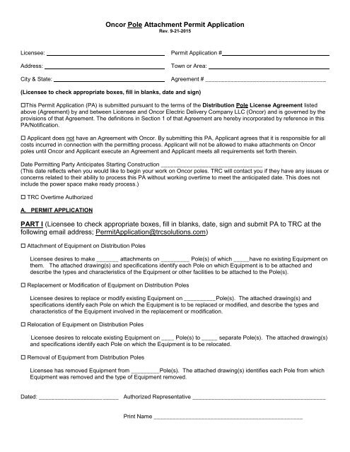 Permit Application Form (.pdf) - Oncor