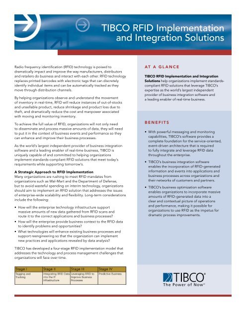 TIBCO RFID Implementation and Integration Solutions
