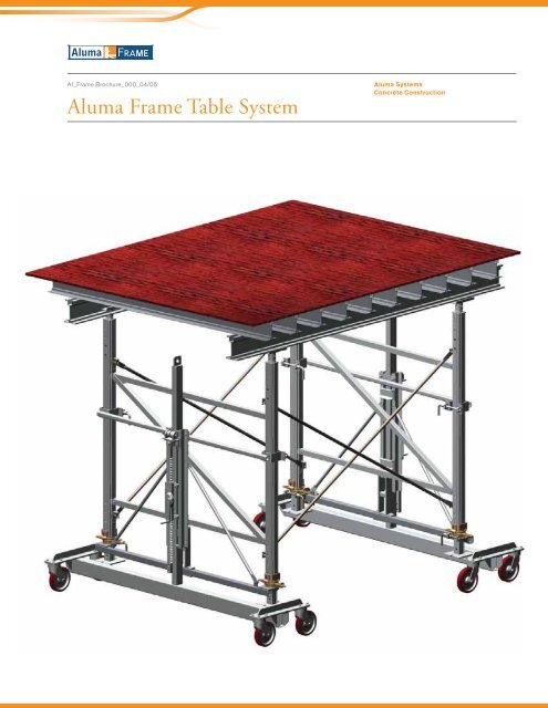 Aluma Frame Table System - raketis