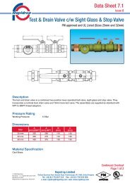 Data Sheet 6.5 Fire Sprinkler Flow Meter