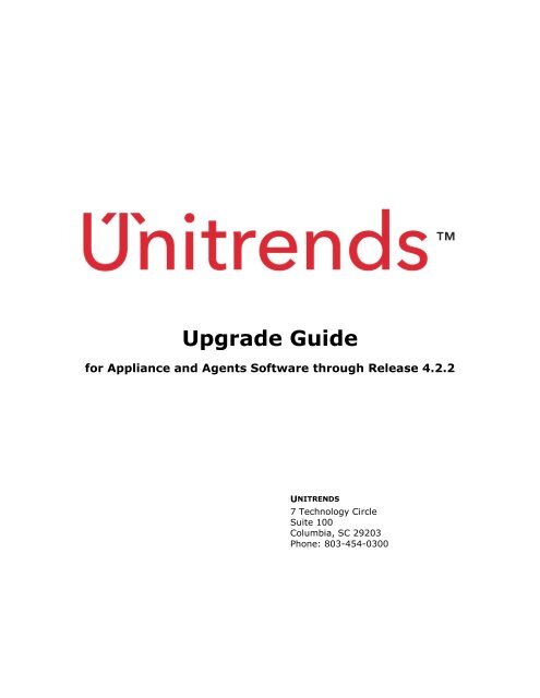 DPU/DPV Upgrade Guide - Unitrends