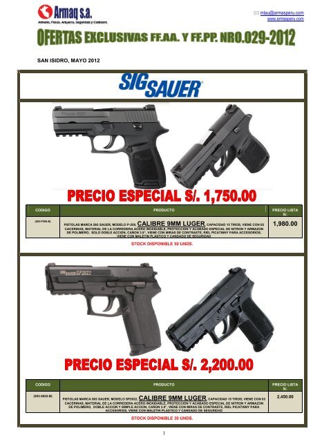 Pistola Calibre 9mm