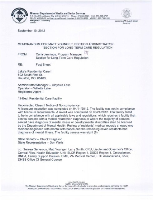 Violation Letter