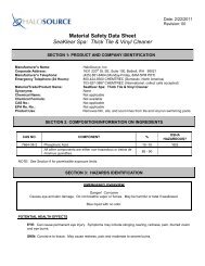 Material Safety Data Sheet SeaKlear Thick Tile & Vinyl Cleaner