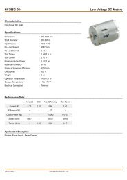 HC613G-011 Low Voltage DC Motors - Johnson Electric