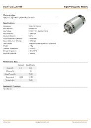 DF315XLG-011 High Voltage DC Motors - Johnson Electric