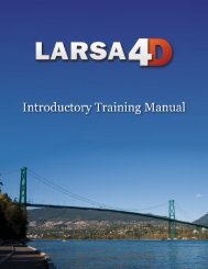LARSA 4D User's Manual - LARSA, Inc.