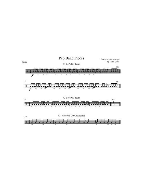 Pep Band Pieces Snare.pdf - NCSBands