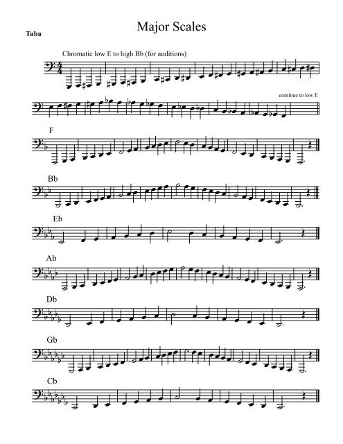 Tuba major scales.pdf - NCSBands
