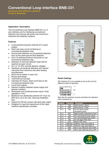 Conventional Loop Interface BNB-331