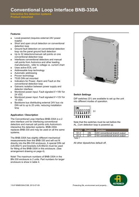 Conventional Loop Interface BNB-330A