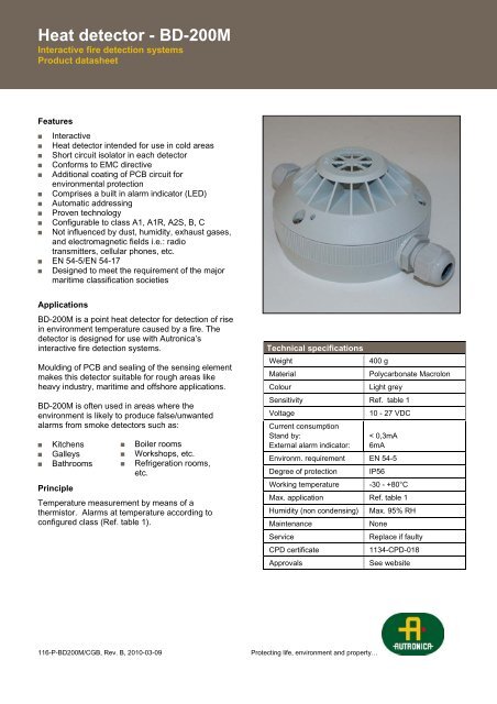 Heat detector - BD-200M