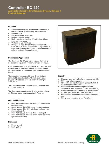 Controller BC-420 nonmonitored