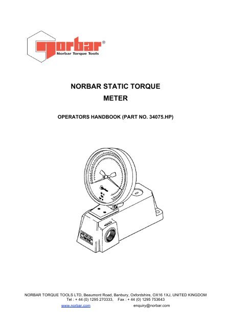 NORBAR STATIC TORQUE METER