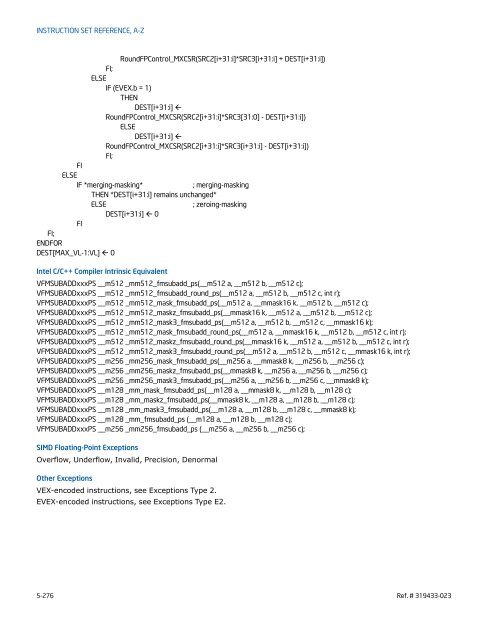 Instruction Set Reference