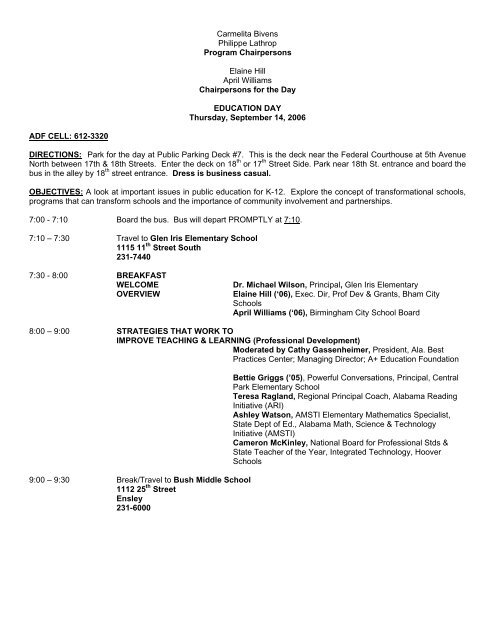 Carmelita Bivens Philippe Lathrop Program Chairpersons Elaine ...