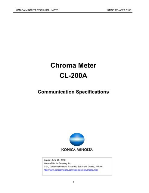 CL-200A_communication_specifications