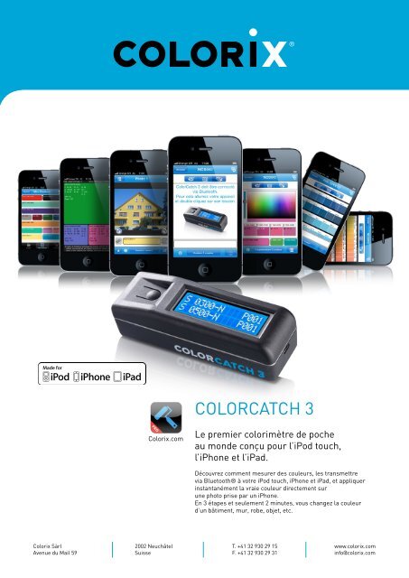 Documentation ColorCatch 3 - Colorix