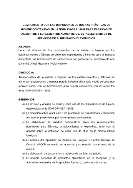 1. Cumplimiento con las disposiciones de buenas prÃ¡cticas ...