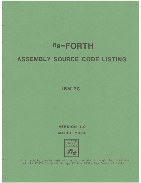ASSEMBLY SOURCE CODE LISTING - Forth Interest Group