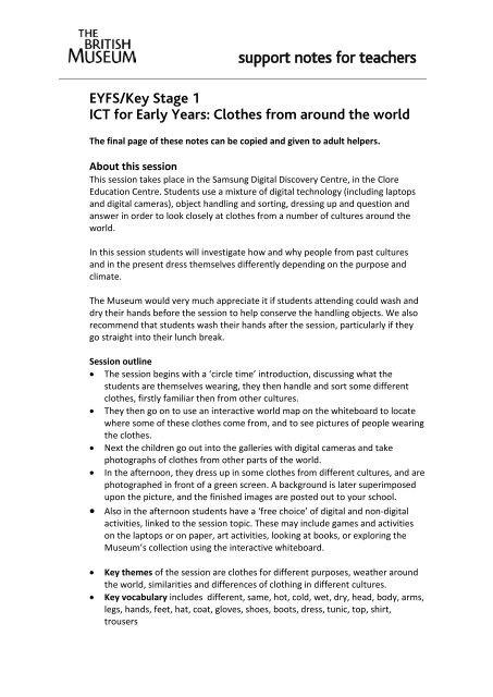 Cultures Of The World Clothes