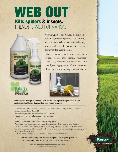 Web Out label and MSDS - Nisus Corporation