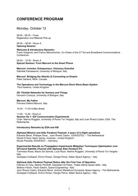 CONFERENCE PROGRAM