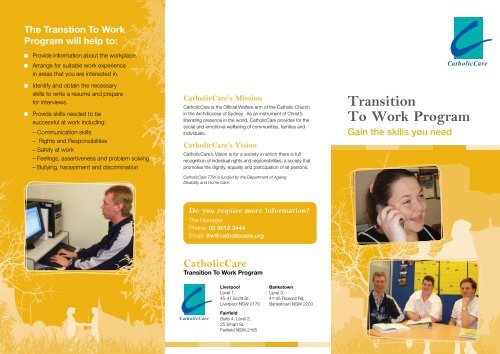 Transition To Work Program