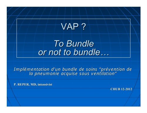 VAP ? To Bundle or not to bundle…