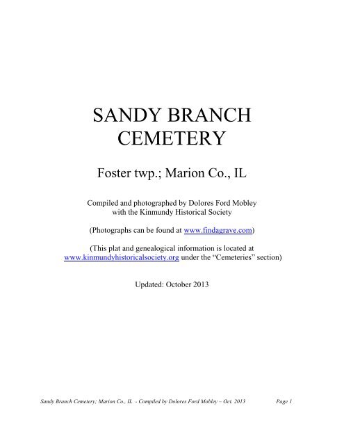 SANDY BRANCH CEMETERY