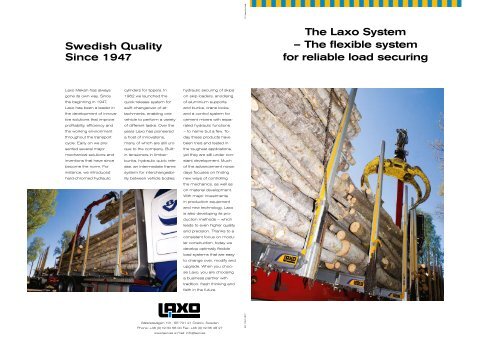 The Laxo System â The flexible system for reliable ... - Laxo Mekan AB