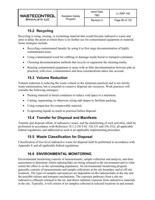 Radiation Safety Program